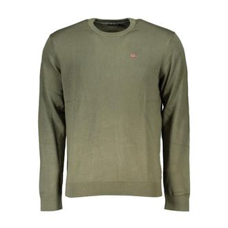 Napapijri Gr&uuml;ner Crew Neck Bestickter Pullover - - Knitwear - Herren - Gr&uuml;n - 2XL
