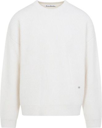 Acne Studios Rundhalspullover - Creme
