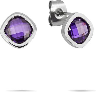 Tamaris Ohrring - Ohrstecker aus Edelstahl mit funkelndem Zirkoniastein - Silber - 0,8 cm - wasserfest & hautfreundlich