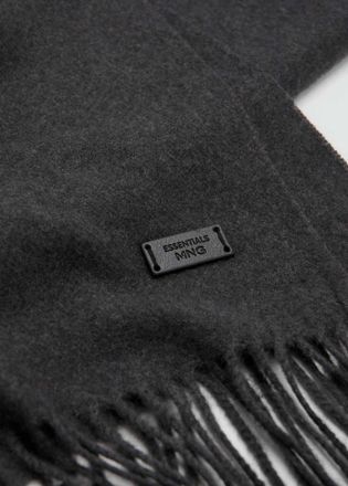 Mango &Eacute;charpe unie &agrave; franges gris - Homme - Taille unique - MANGO MAN