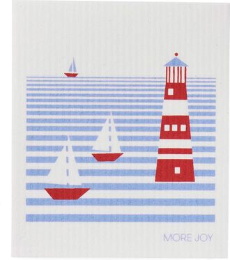 More Joy Swedish Dishcloth - Schwedische Sp&uuml;ltuch - Schwamm - biologisch abbaubar - &Ouml;ko - Langlebig, Waschbar - (Leuchtturm)