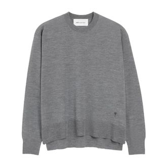 Ami Ami De Coeur Rundhals-Pullover - - Knitwear - Damen - Grau - XS