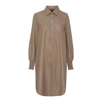 BTF-CPH A-Shape Kleid mit Smok-Einsatz - - Dresses - Damen - Beige - XS