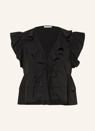 Mrs & Hugs Mrs & Hugs Bluse Mit Volants schwarz