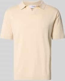 Selected Regular Fit Poloshirt aus Baumwoll-Leinen-Mix Modell MATTIS