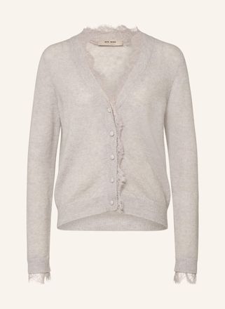Mos Mosh Mos Mosh Strickjacke Mmhelmi Mit Spitze grau