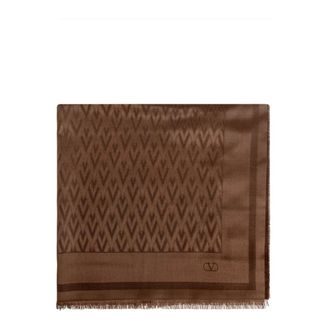 Valentino Garavani Schal mit roher Kante - - Accessories - Damen - Braun - ONE SIZE