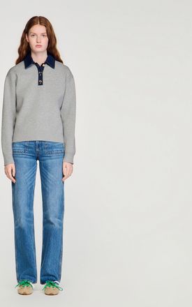 Sandro Pull &agrave; col polo et manches longues