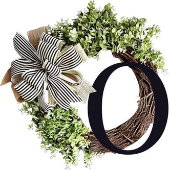 Generic Dekorativer Briefkranz, Praktisch und Einfach Zum Aufh&auml;ngen an der Haust&uuml;r oder Als Wanddekoration, Gr&uuml;ne Willkommensgirlande (243.15)