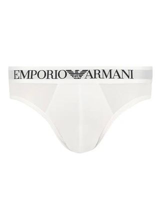 Emporio Armani Herren Slip wei&szlig; Baumwolle & Mix unifarben