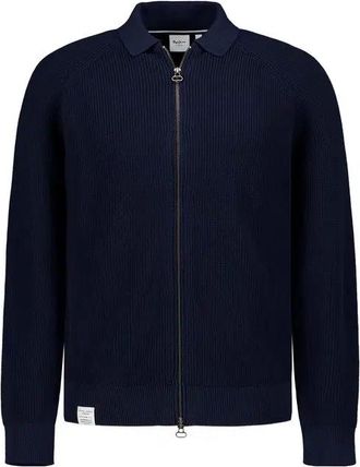 Pepe Jeans London Herren Cardigan blau Baumwolle unifarben