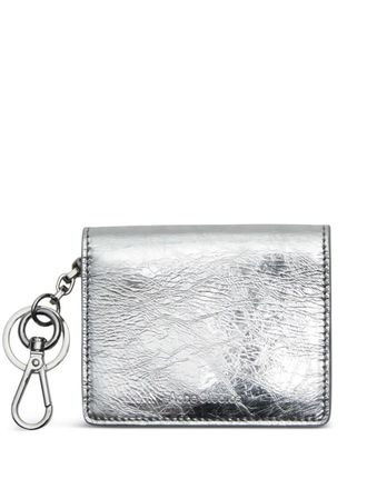 Acne Studios porte-cartes &agrave; effet m&eacute;tallis&eacute; - Argent