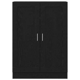 Generic B&uuml;cherschrank mit 2 T&uuml;ren, Moderner Aufbewahrungsschrank aus Holzwerkstoff, Freistehendes B&uuml;cherregal f&uuml;r Wohnzimmer, Heimb&uuml;ro und Arbeitszimmer (Schw