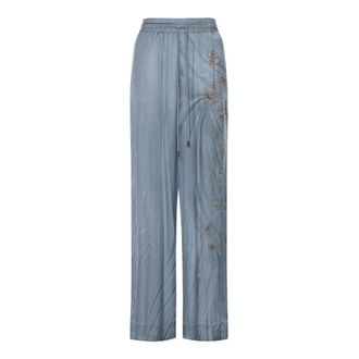 Pinko Pinko, Femme, Pantalons, Bleu, Taille: 34 FR Straight Pantalons