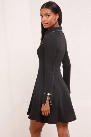 Lipsy Minikleid Lipsy Lang&auml;rmeliges Mini-Hemdkleid (1-tlg)