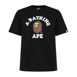 A Bathing Ape Logo T-Shirt - - Tops - Herren - Schwarzk - L