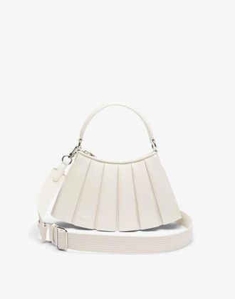 Lacoste Lenglen - Sac en cuir avec d&eacute;tail logo - Blanc