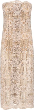 Ermanno Scervino Midi Dress Crystals