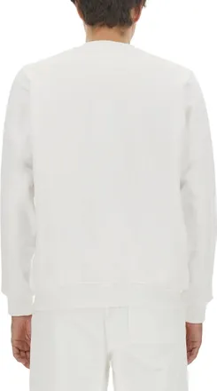 Casablanca Logo-Embroidered Organic Cotton Sweatshirt - White