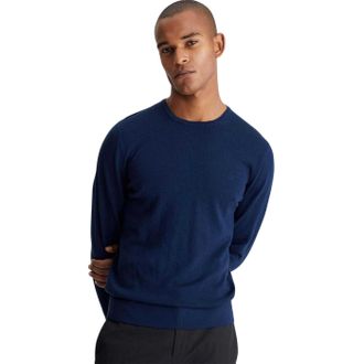 Calvin Klein Pullover f&uuml;r Herren, Merinowolle, Regul&auml;r (Marine)