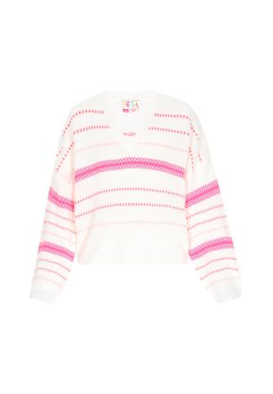 Izia Pullover Frauen cremewei&szlig; rosa