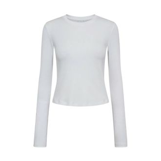 N&uuml;mph Rundhals-Strickpullover - - Knitwear - Damen - Wei&szlig; - M