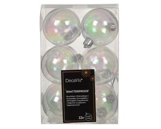 Kaemingk Weihnachtskugeln Kunststoff 6cm 12 Stück - klassisch & bruchsicher - Christbaumkugeln Weihnachtsbaumkugeln für Weihnachten - Christbaumschmuck & Weihn