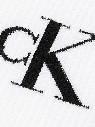 Calvin Klein Lot de 4 paires de chaussettes courtes avec logo en coton peigné doux