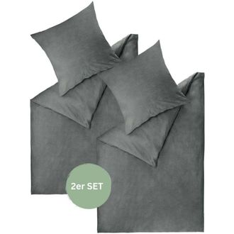 Esprit Renforc&eacute; Bettw&auml;sche HARP - 2er Set 140x200 cm, Anthrazit