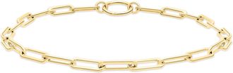 Tamaris Anklet - Elegantes Fu&szlig;kettchen aus poliertem Edelstahl - IP Gold - Gliederkette verstellbar bis 25 cm - wasserfest & hautfreundlich