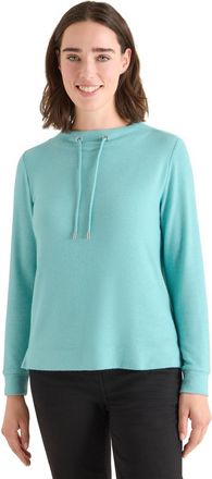 Cecil Damen 3228460 Cosy Langarmshirt, Foam Blue Melange, XXL