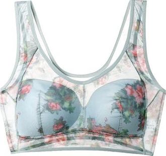 Generic Bustier Femme Collection Sup&eacute;rieure Seins Lat&eacute;raux Beau Dos Grandes Tailles Soutien-Gorge Imprim&eacute; Sans Couture Mesh Pas de Soutien-gorge &agrave; Anneau en A