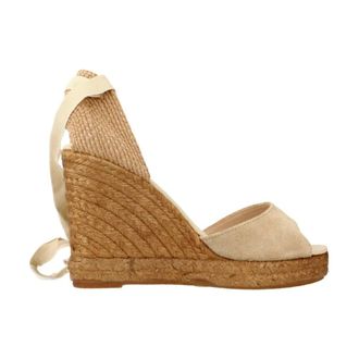 Clara Duran Sandales Compens&eacute;es Fonc&eacute;es - Femme - Chaussures - Beige - Taille: 41 EU