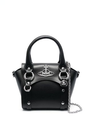 Vivienne Westwood mini sac cabas Betty &agrave; bride en cha&icirc;ne - Noir