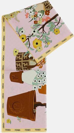 Fendi Foulard Mit Fendi Gardening-print