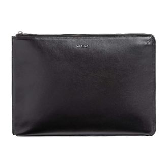 Ermenegildo Zegna Dokumentenmappe aus Leder - - Bags - Herren - Schwarzk - ONE SIZE