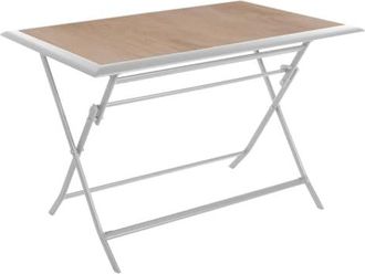 Hesperide Rechteckiger Klapptisch Azua Wei&szlig; - 4 Sitzpl&auml;tze - Rostfreies, epoxidbeschichtetes Aluminium