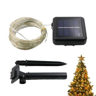 Generic Lichterketten mit Solarenergie | Solar-Lichterkette aus Kupferdraht mit 8 Modi - wasserdichte Solar-Lichterkette f&uuml;r heilige B&auml;ume auf der Terrasse