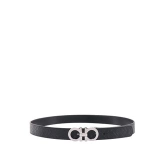 Ferragamo Homme, Accessoires, Noir, Taille: 105 CM Ceinture en Cuir avec Motif Iconique Gancini