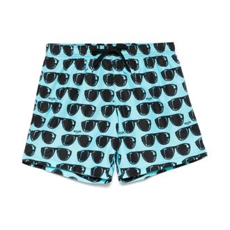 Moschino Aqua Blaue Meer Kleidung Kordel Shorts - - Swimwear - Herren - Blau - S