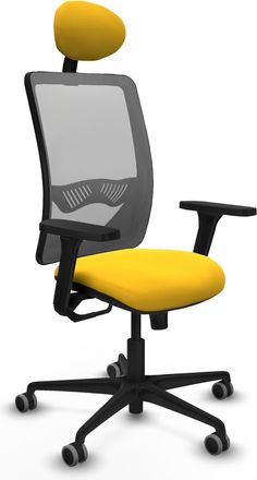 Piqueras y Crespo B&uuml;rostuhl mit R&uuml;ckenlehne Zulema mit 3D-Armlehnen, h&ouml;henverstellbarer Lendenwirbelst&uuml;tze und festem Kopfteil, ausgestattet mit 3 Positionen und Schnei