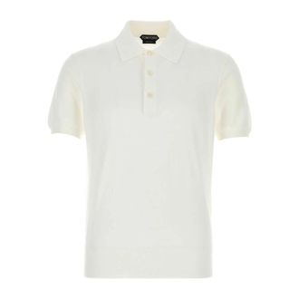Tom Ford Reines Baumwoll-Polohemd - - Tops - Herren - Wei&szlig; - 2XL