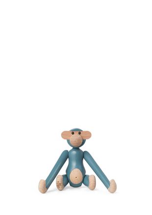 Kay Bojesen Figur AFFE Mini aus Buchenholz in der Farbe Vintage Blau, Größe: 9,50 x 3,50 x 10 cm, 39361