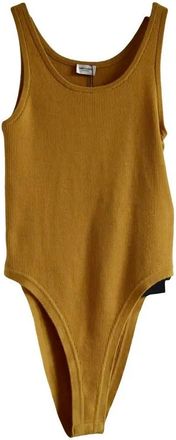 Saint Laurent Saffron Yellow Bodysuit Size M