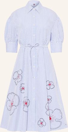 Tommy Hilfiger Hemdblusenkleid Mit 3/4-Arm blau