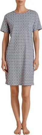 CALIDA Calida Nuits de Printemps Chemise, Opaque, Bleu Topaze, 36-38 Femme