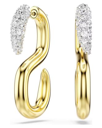 Swarovski Dextera Ohrringe Rundschliff, Wei&szlig;, Metallmix