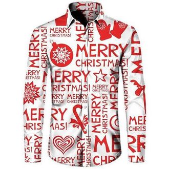 Generic Chemise de No&euml;l &agrave; manches longues pour homme 2026, G, XXL