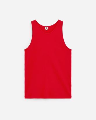 Arket Geripptes Tanktop -Rot