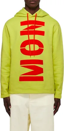 Moncler Logo-Printed Cotton Hoodie - Yellow